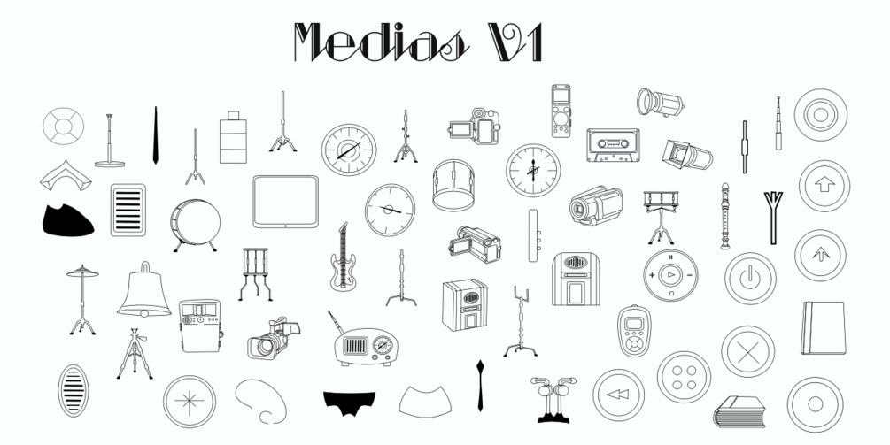 Medias V1 Vector Library for Krita & Inkscape, Original Artist ...