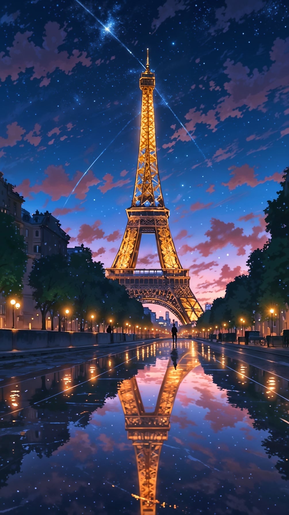 Paris Eiffel Tower Night View