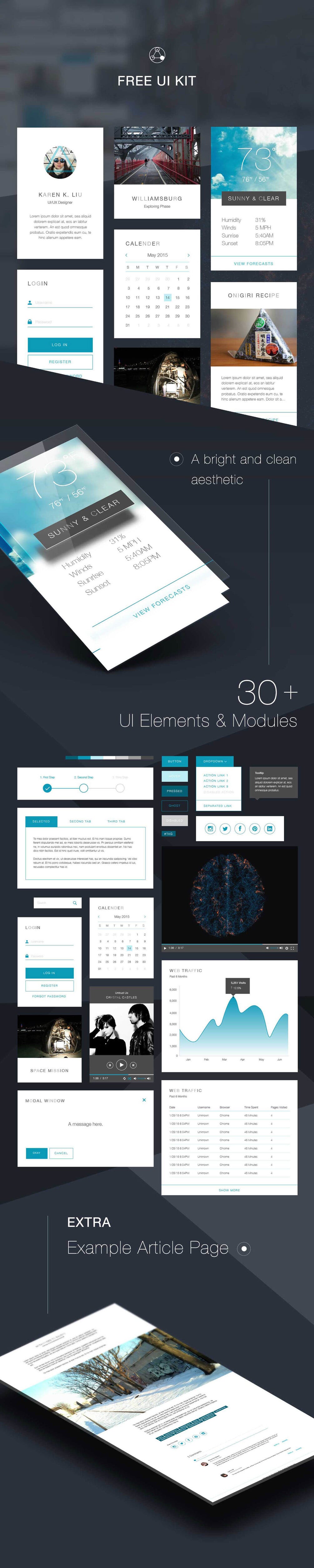 Material Design UI PSD Template