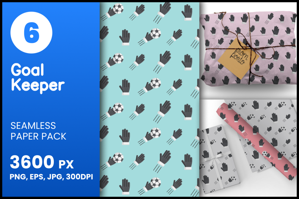 Goal Keeper 6 Seamless Patterns