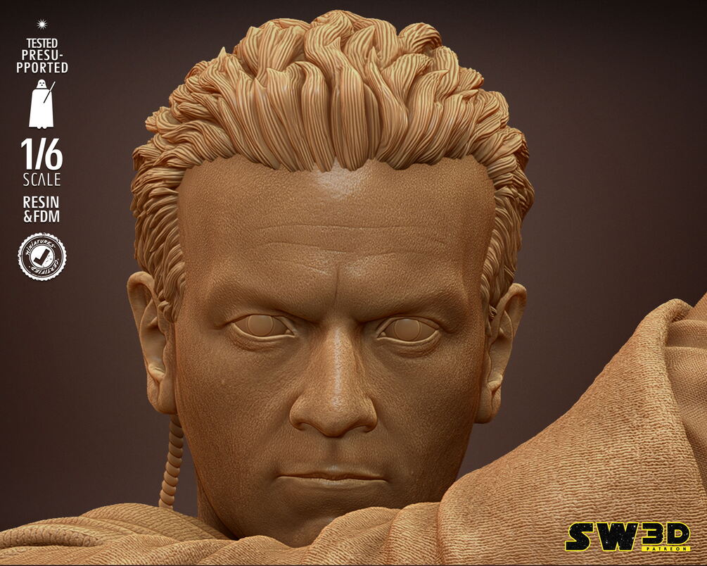 Young Obi Wan Sculpture - Star Wars 3D Models - Tested and Ready for 3D ...