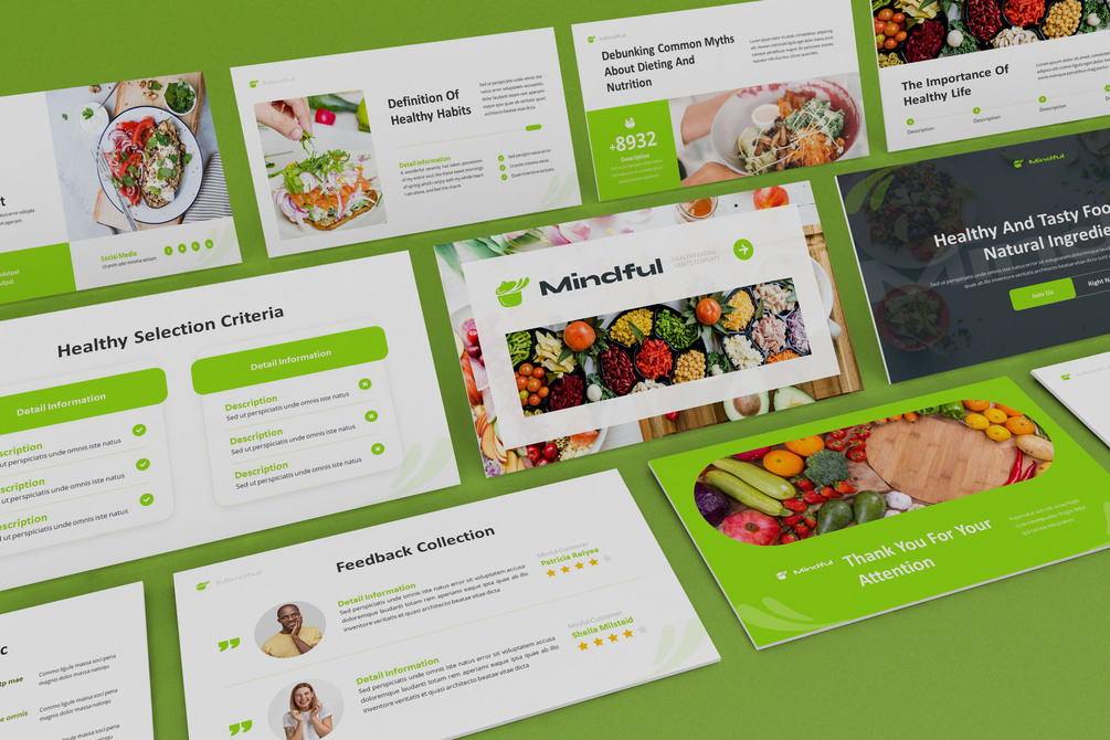 Mindful - Free Healthy Eating Habits Powerpoint Template