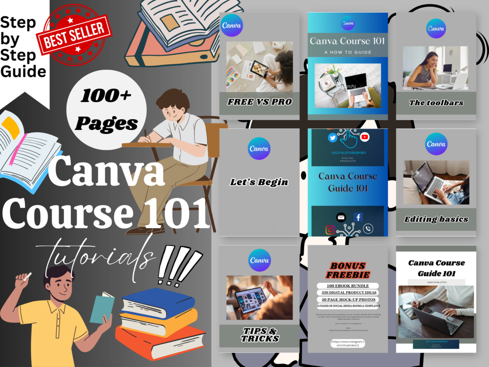DIGITALSTOREBYBBO CUSTOMIZED CANVA COURSE WITH MANY FREEBIES!!!!