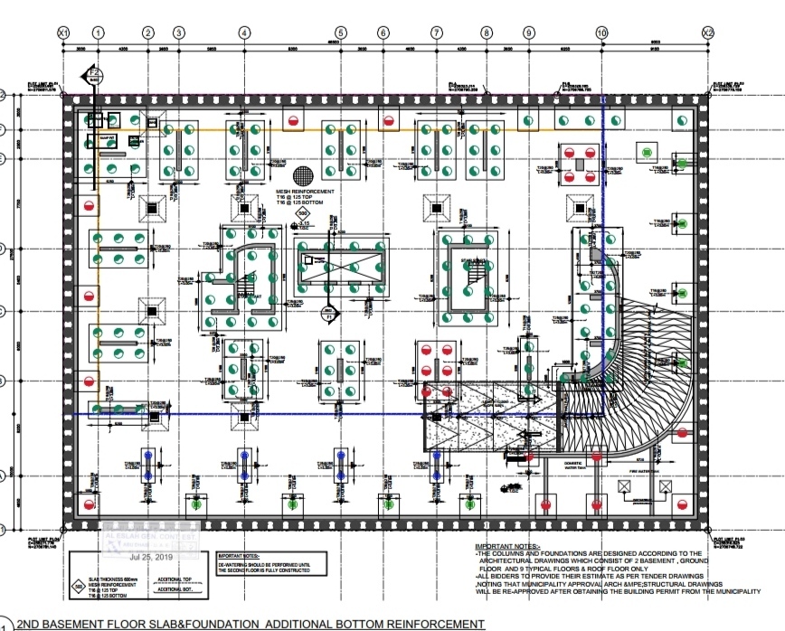 Structural Drawing: 2B+G+9+R STOREY RESIDENTIAL/COMMERCIAL BUILDING