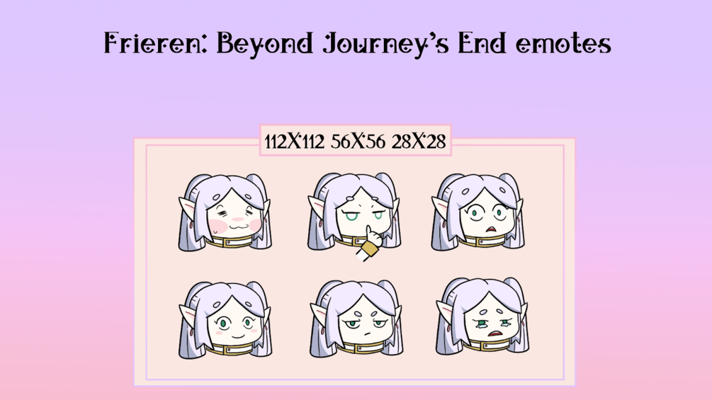 Bundle 6 Frieren Beyond Journey's Twitch Emote