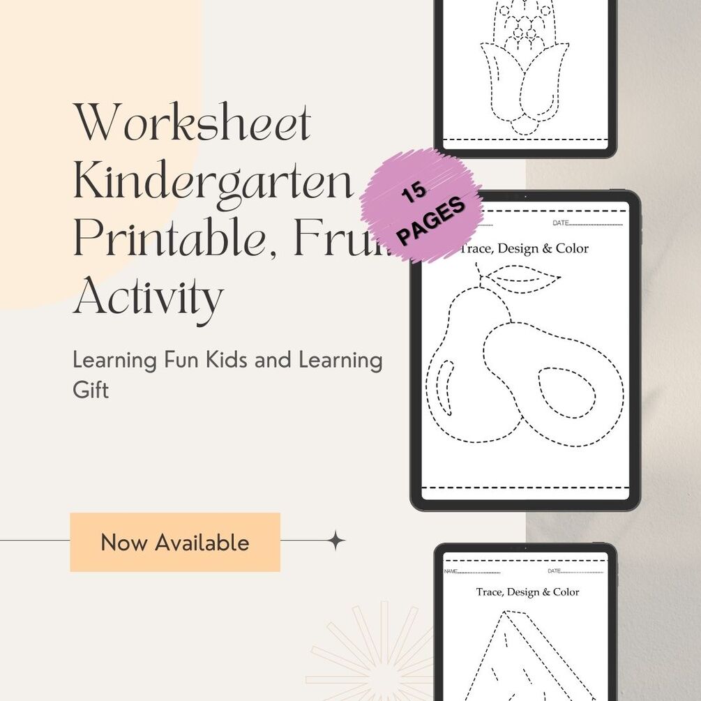 Worksheet Kindergarten Printable | Fruit Activity | Learning Fun Kids ...