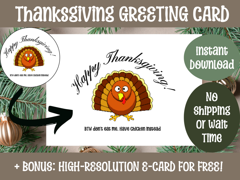 Digital Thanksgiving Greeting Card