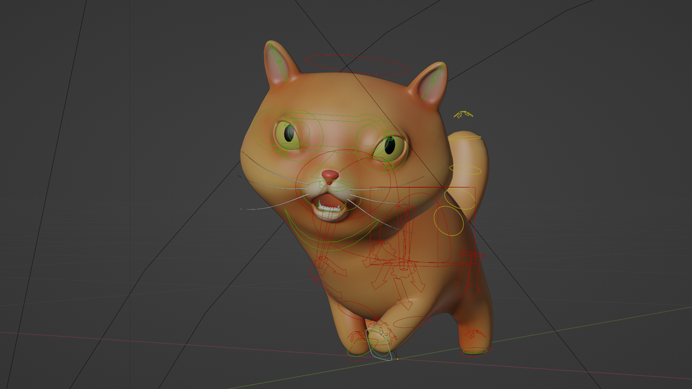 Free 3d cartoon cat rig (blender)