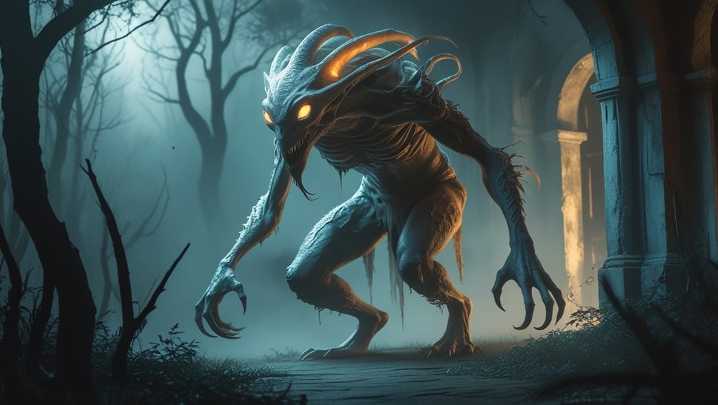 Terrifying Horror Creature Concept Art – #DigitalArt # ...