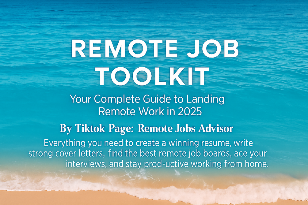 Remote Job Toolkit 2025 - Resume Templates , Cover Letter Templates ...