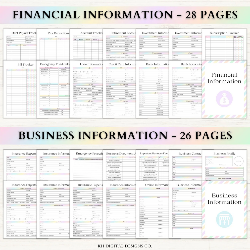 Emergency Binder Printable | End of Life Planner | Family Survival ...