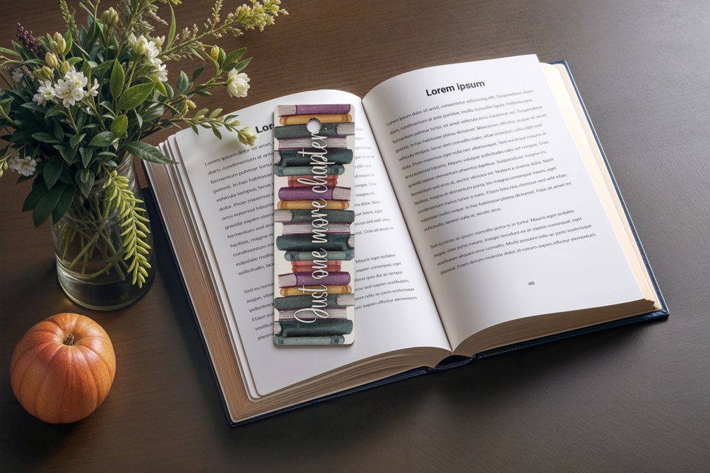 Stacked Book Collection - Printable Bookmarks for Book Lovers