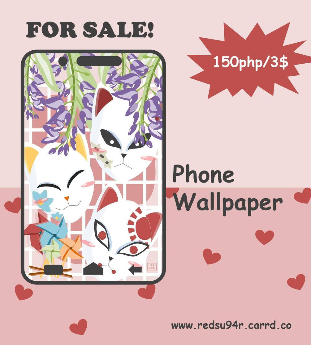 Kitsune Fire Fox Mask - Phone Wallpaper