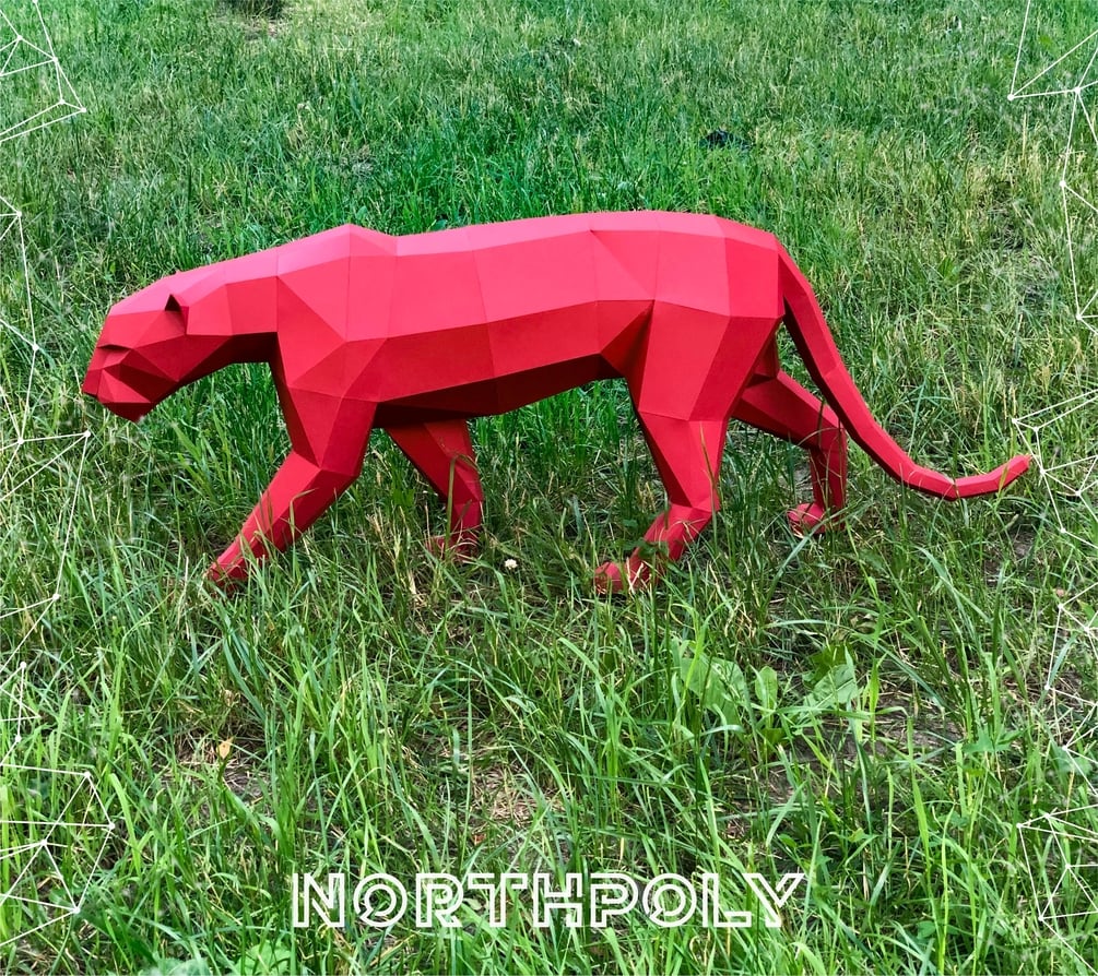 Panther Papercraft, Pdf, Gurko, 3D Origami, Paper Sculpture, Low Poly ...