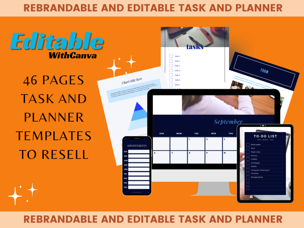 46 Editable and Rebrandable Task and Planner Templates