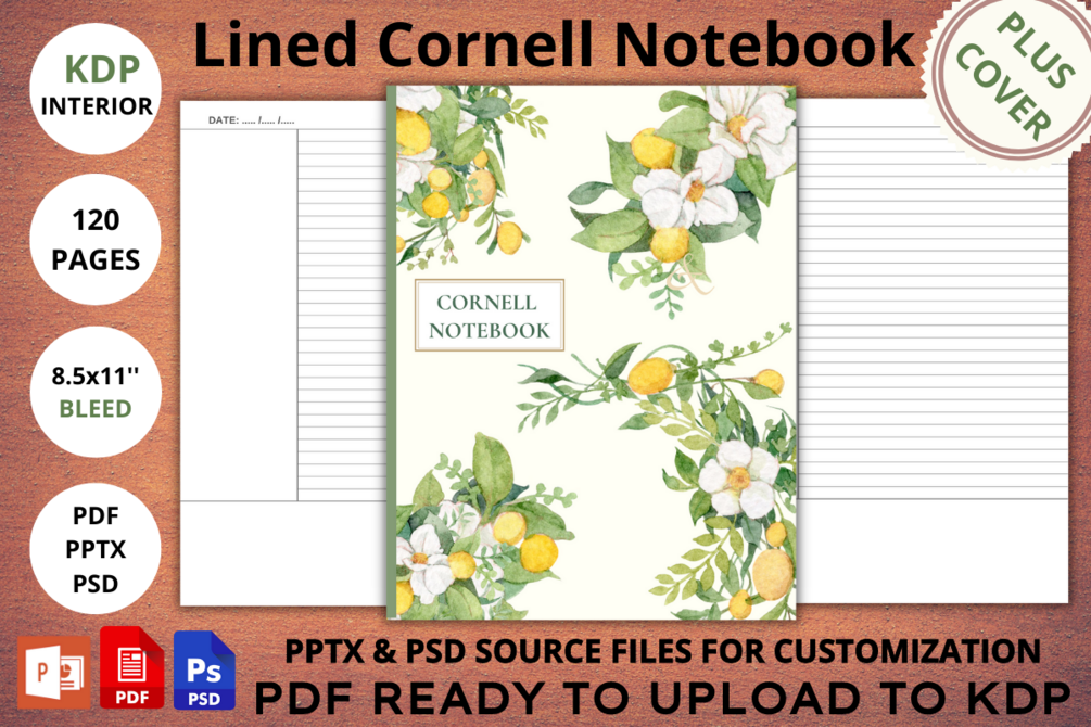 Lined Cornell Notebook - KDP Interior + Cover