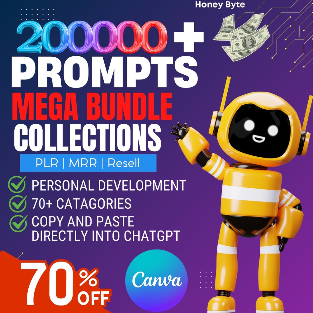 200K AI Prompts Mega Bundle Collection