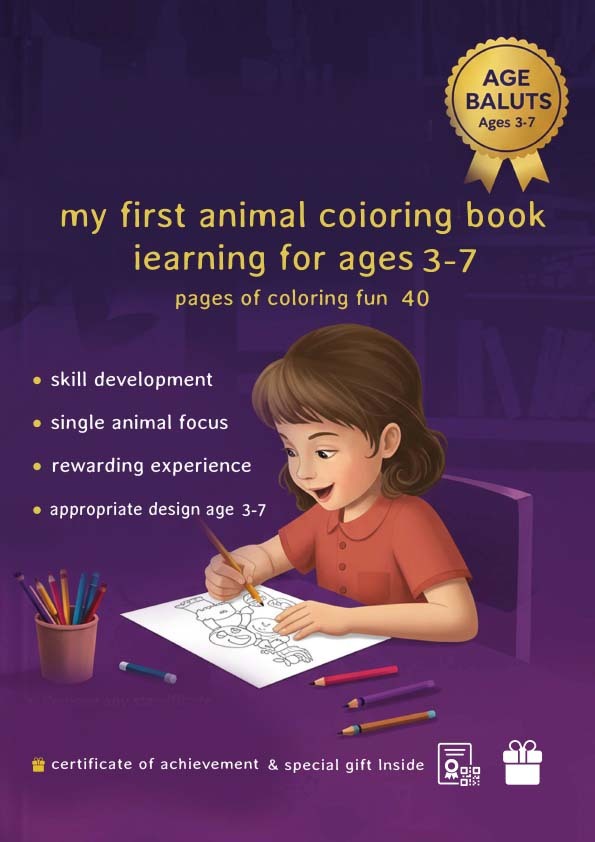 Learn Animals Coloring Book for Kids Ages 3-7 | Color, Learn Animal ...