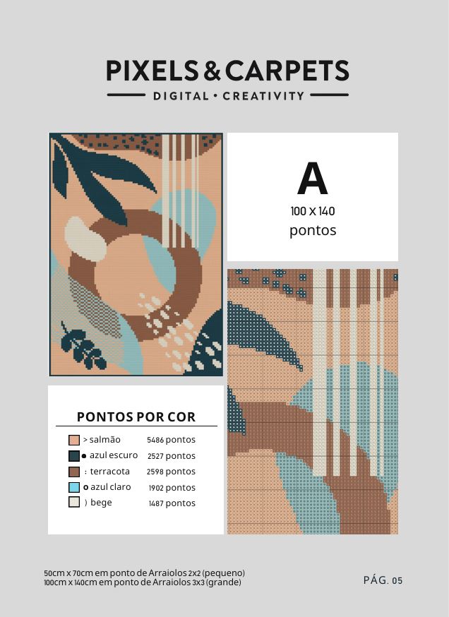 NO. 1 - Conjunto de 3 esquemas para fazer em ponto de arraiolos, ponto ...