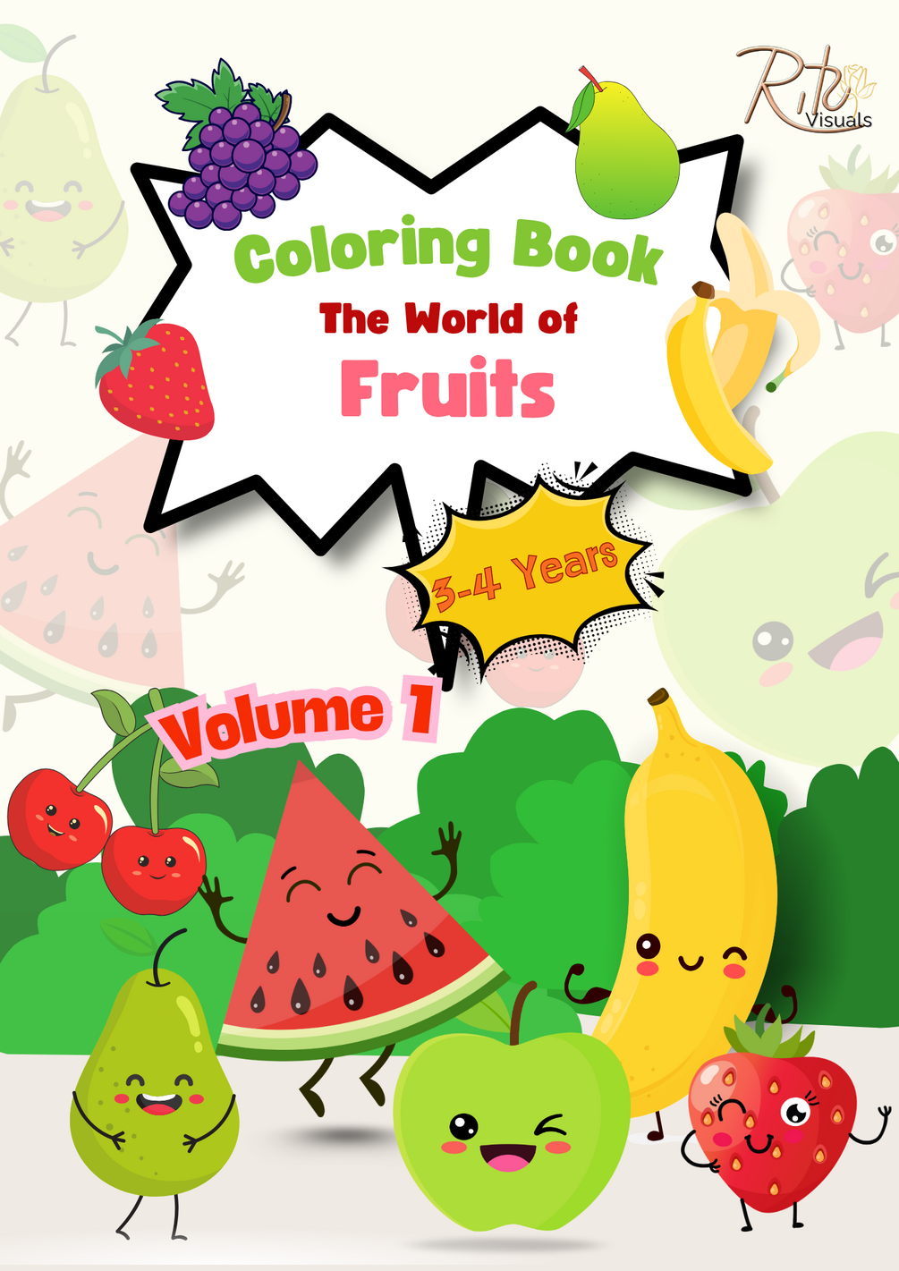 Coloring Book -The World of fruits– Volume 1