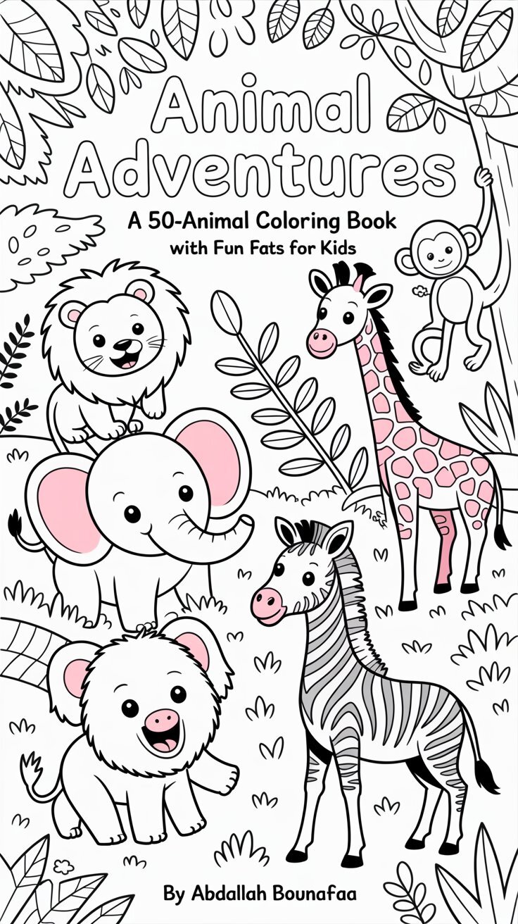 Animal Adventures: A 50-Animal Coloring Book with Fun Facts for Kids ...