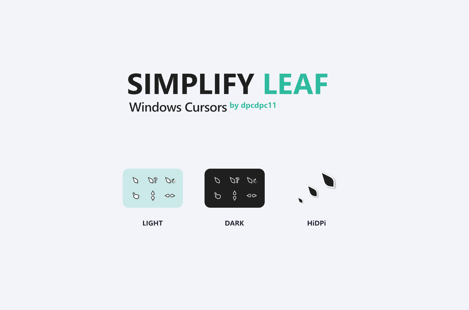Simplify Leaf - A Fresh New Cursor Pack! - dpcdpc11