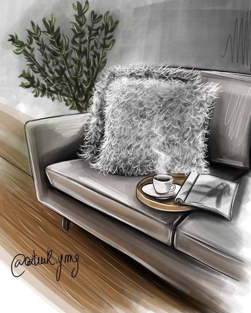 Interior sketch pack for procreate