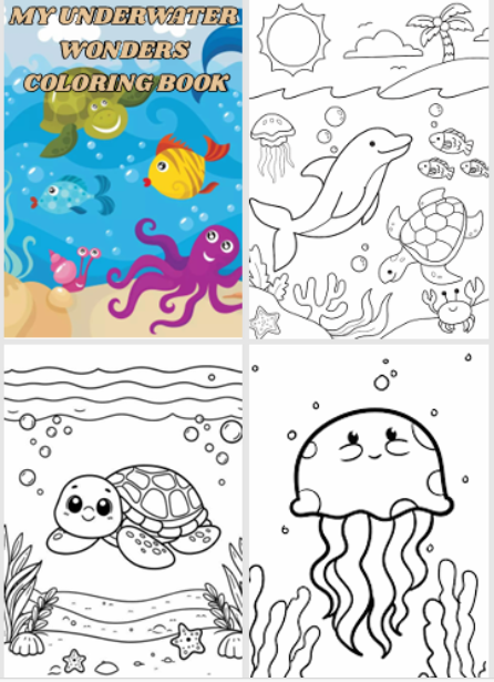 MY DIGITAL UNDERWATER WONDERS COLORING BOOK