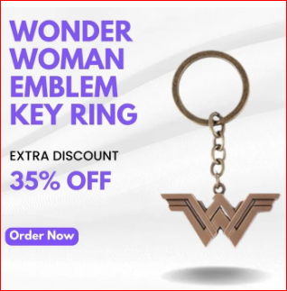 Wonder Woman Emblem Key Ring Comics WW Movie Gal Gadot "WW" Logo ...