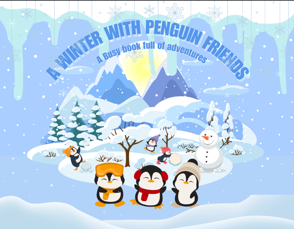 A Winter with penguin friends! I Busybook full of adventures I Winter ...