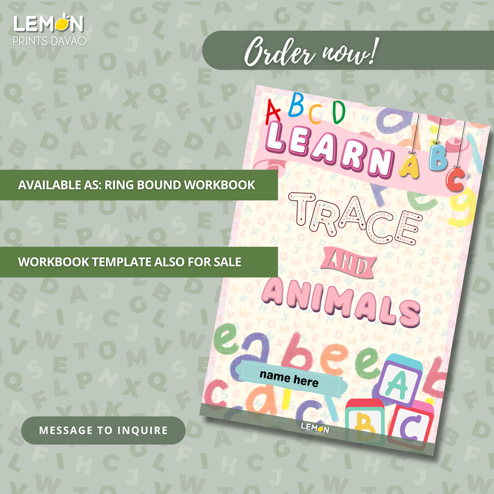 Alphabet Animal Tracing workbook TEMPLATE (Ready to print & editable)