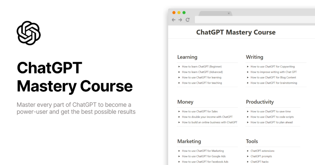 ChatGPT Mastery Course