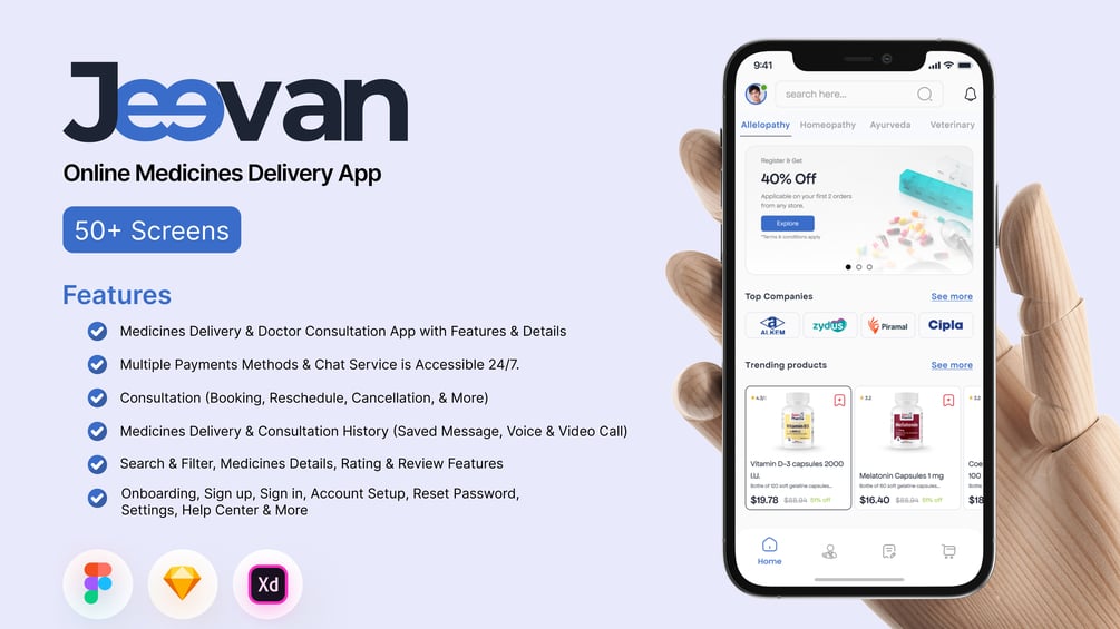 Jeevan-Medical Services App UI Kit