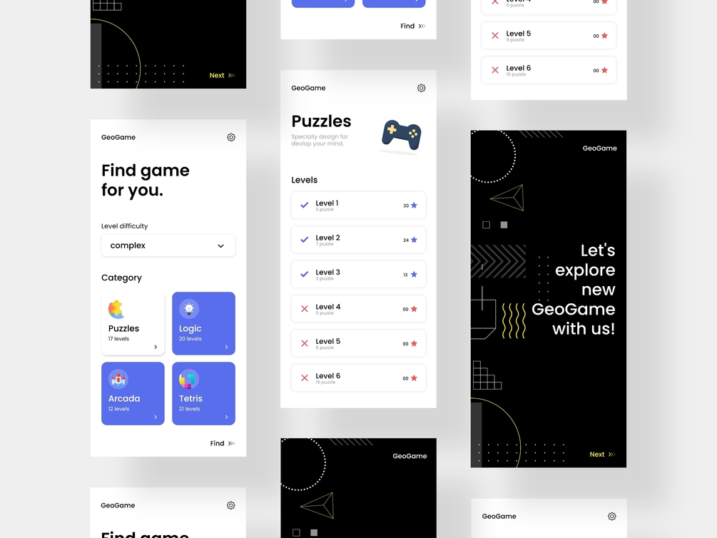 Geo Game/Mind Game - UI Concept