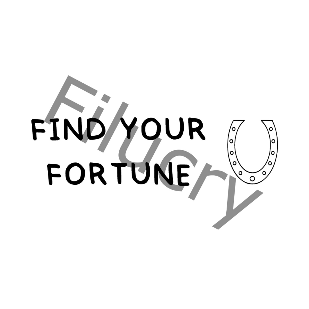 Find your fortune horse shoe SVG, PNG, JPG, PDF