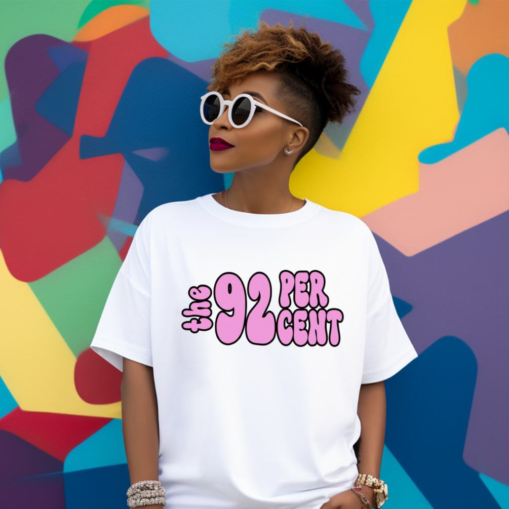 PRE-ORDER The 92 Percent Bubble Tee White w/Biz Branding Kits