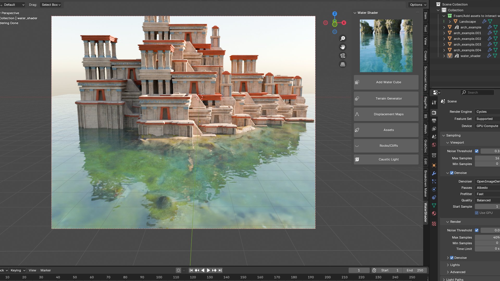 Water Shader Blender Add-on + Assets & Terrains
