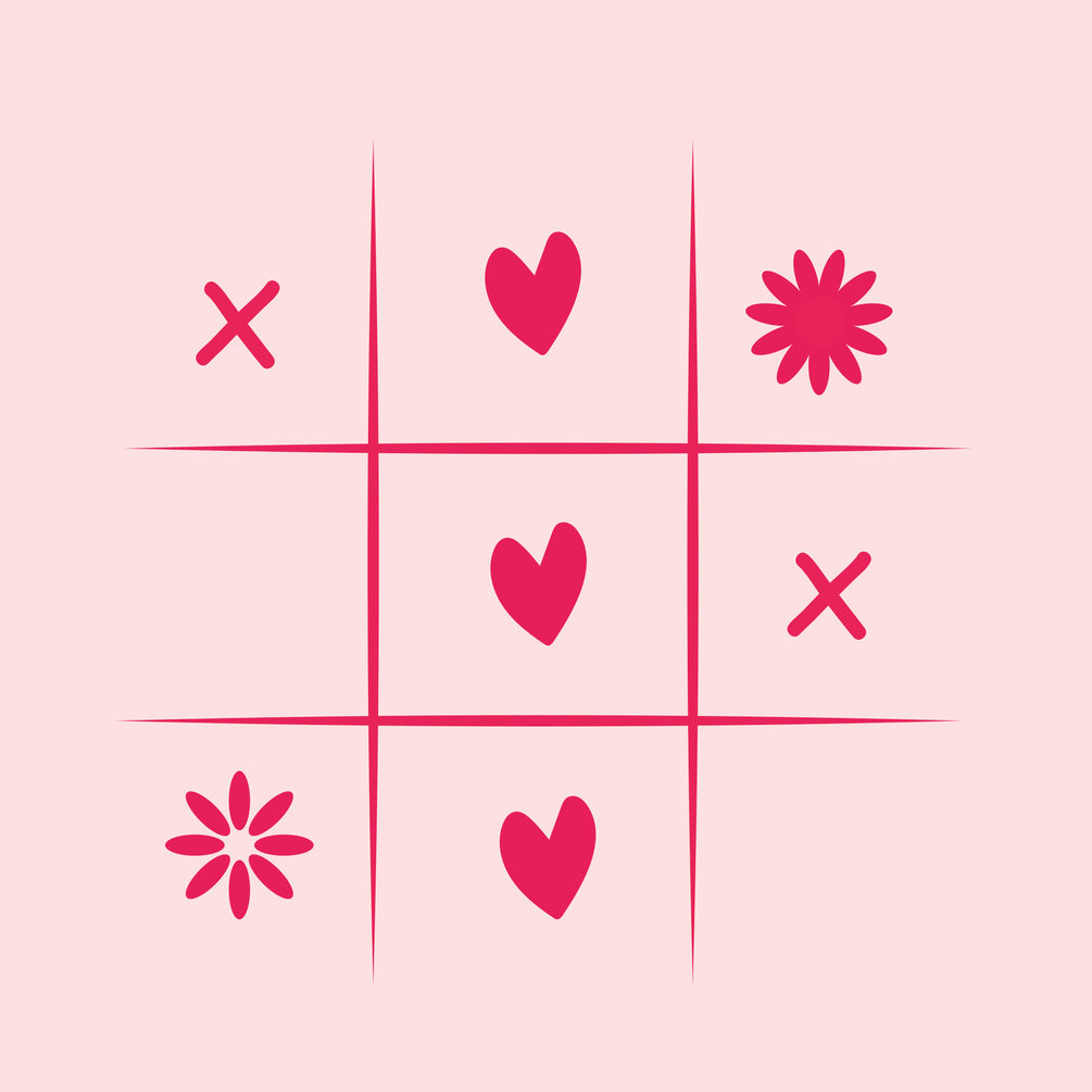 Tris di cuori Arte Digitale Stampabile