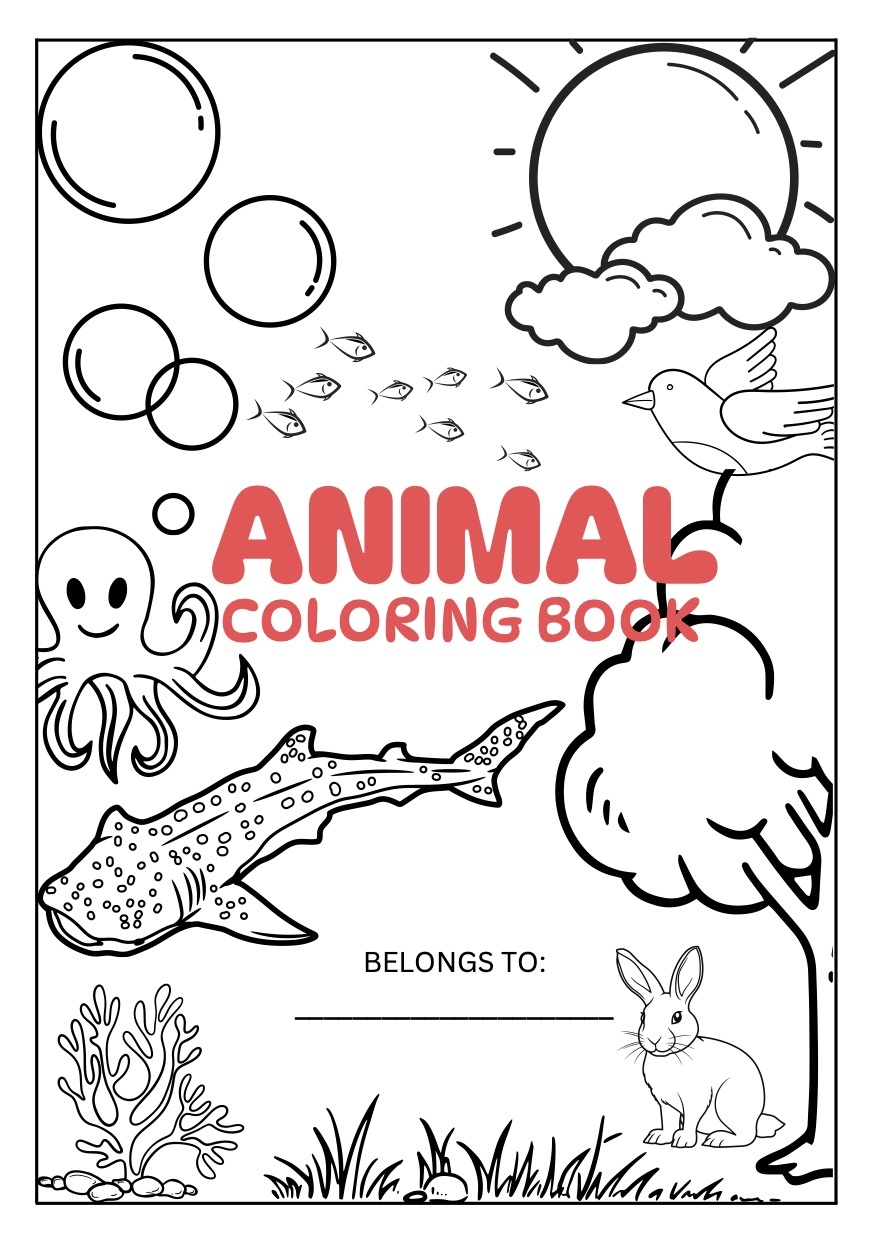 "Wild World: Animal Coloring Book for Young Explorers"