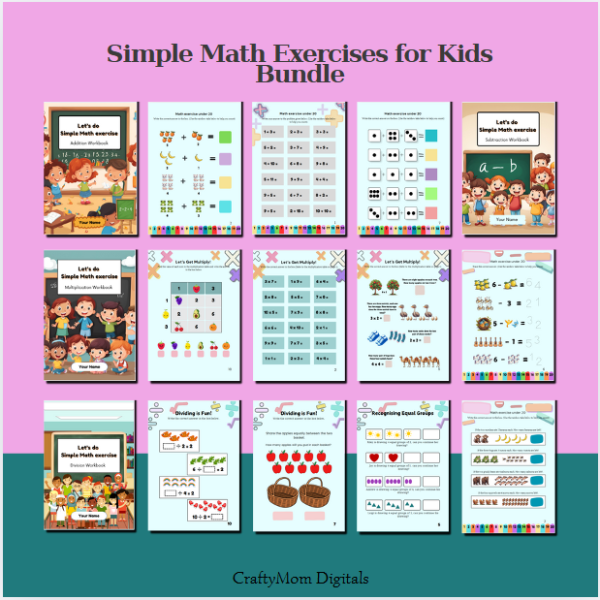 Simple Math Exercises Bundle