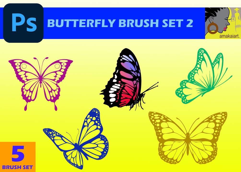 PSD BUTTERFLY BRUSH SET 2