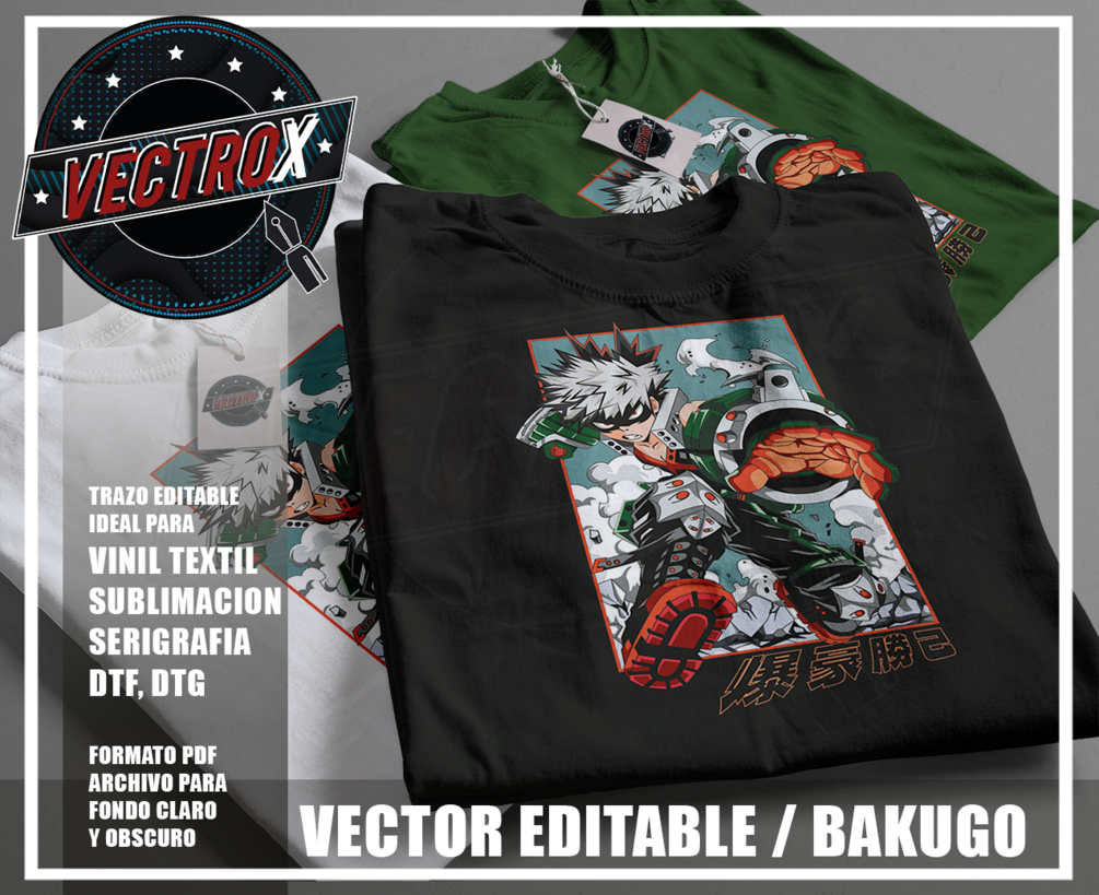 Vector Editable - Bakugo