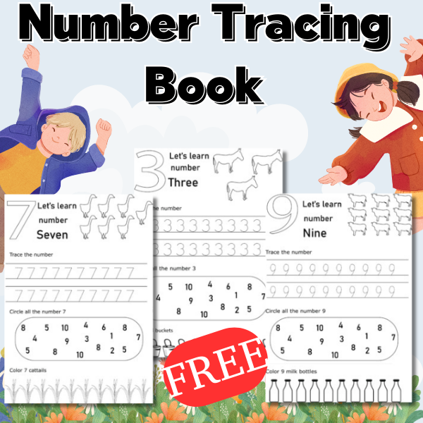 FREE Number Tracing Worksheets for Kids, Let's learn numbers