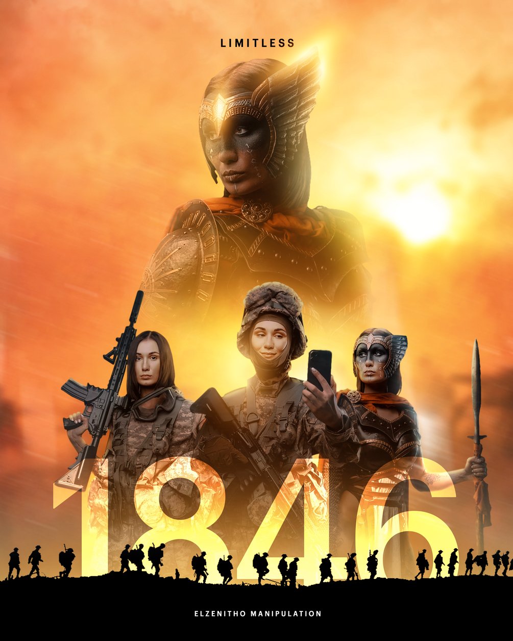 Limitless 1846 – Epic War Movie Poster (PSD)