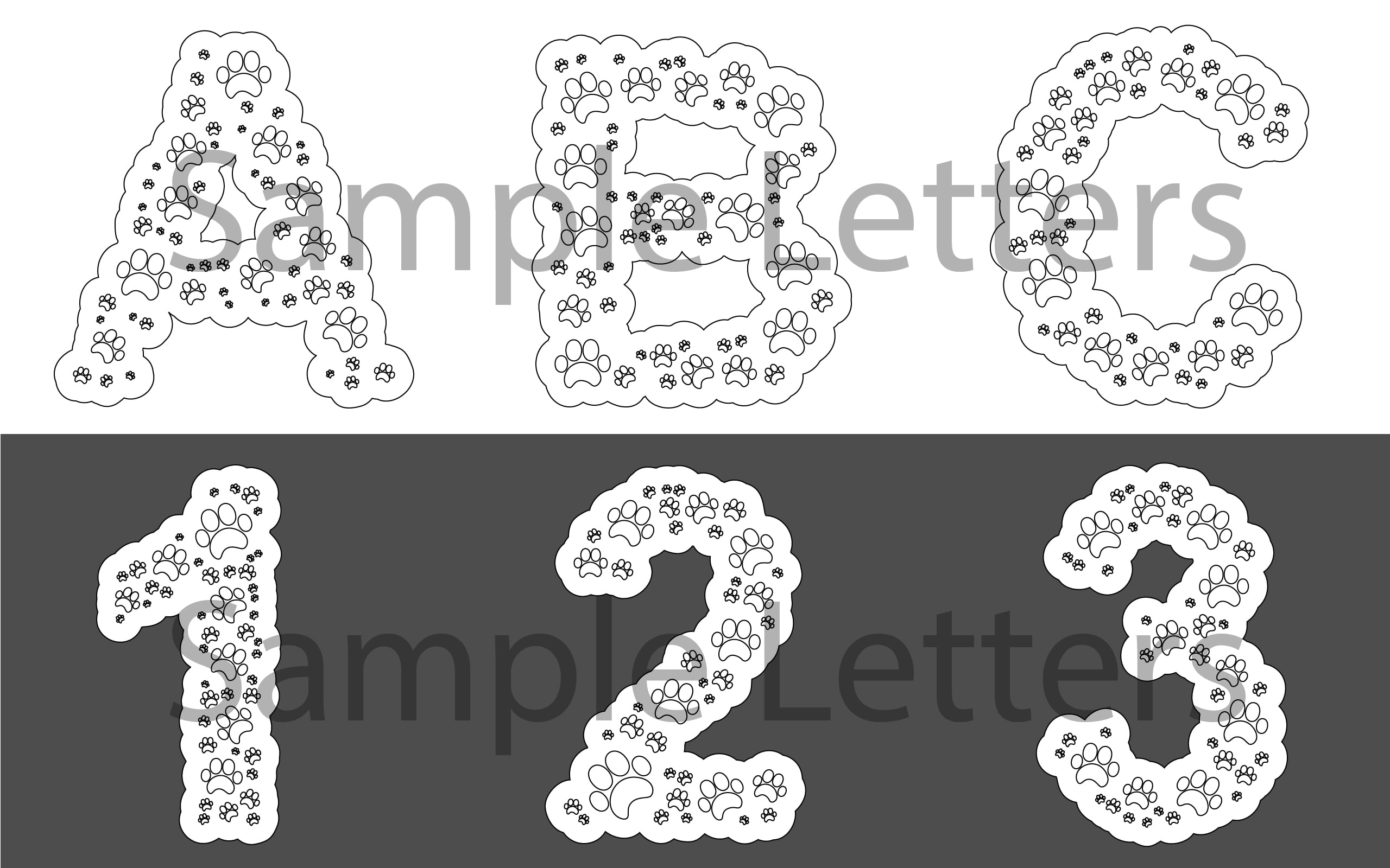 Kids Coloring Letter Pack - Dog Themed