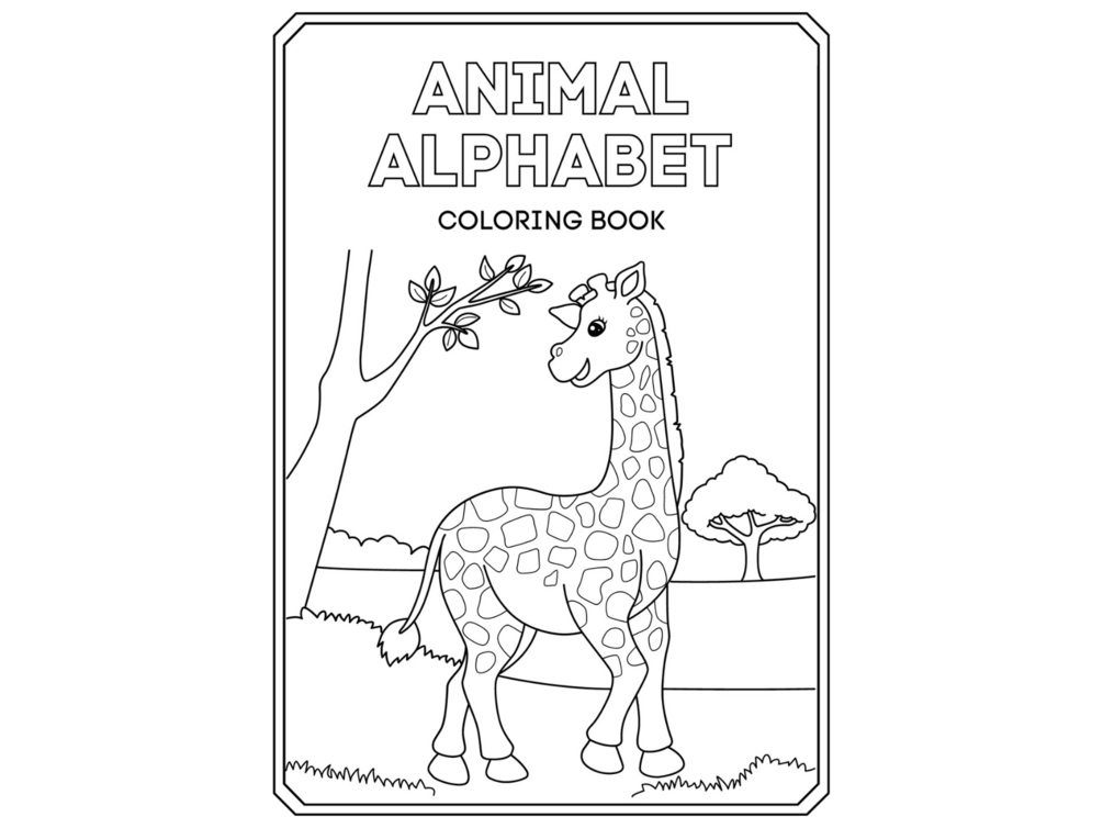 KIDS Animals Alphabet Coloring Book