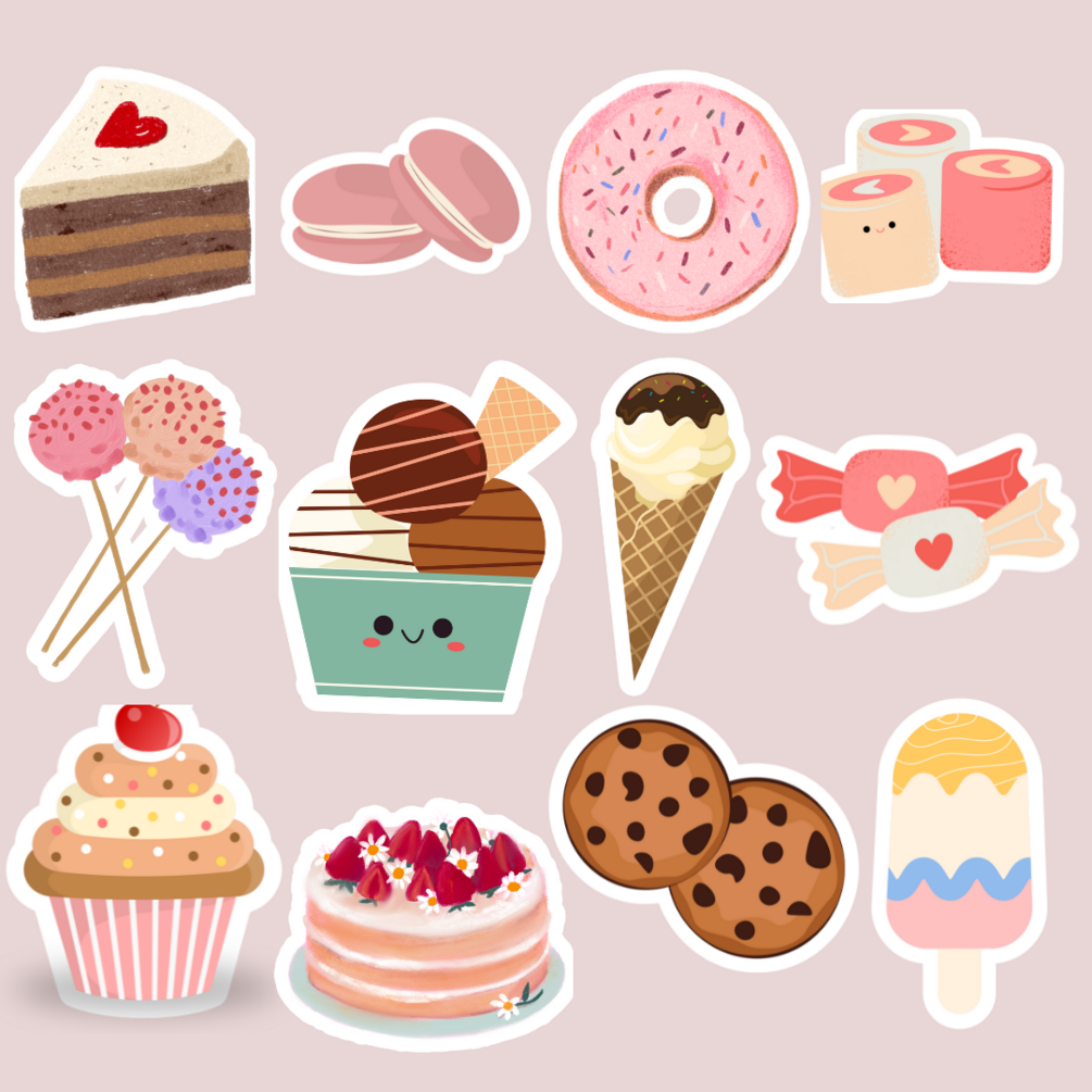 Cute Printable Digital Stickers