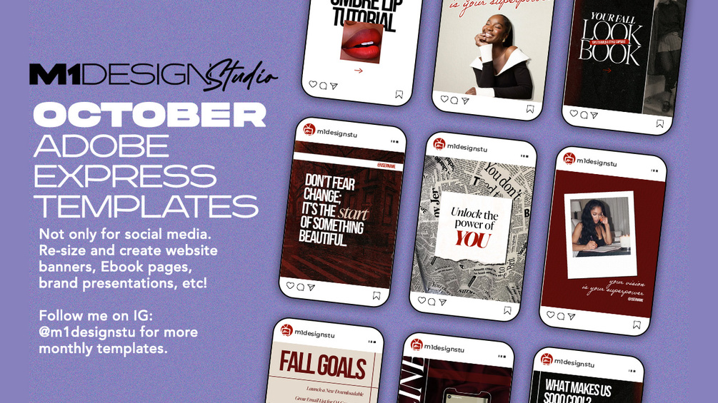 October ADOBE EXPRESS Template Pack