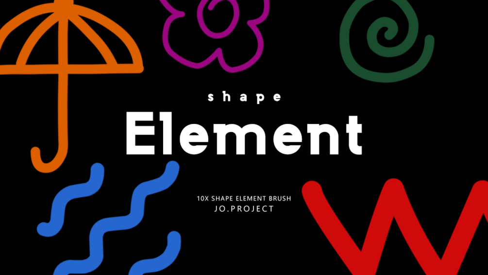 10x shape random element brush by jo.project