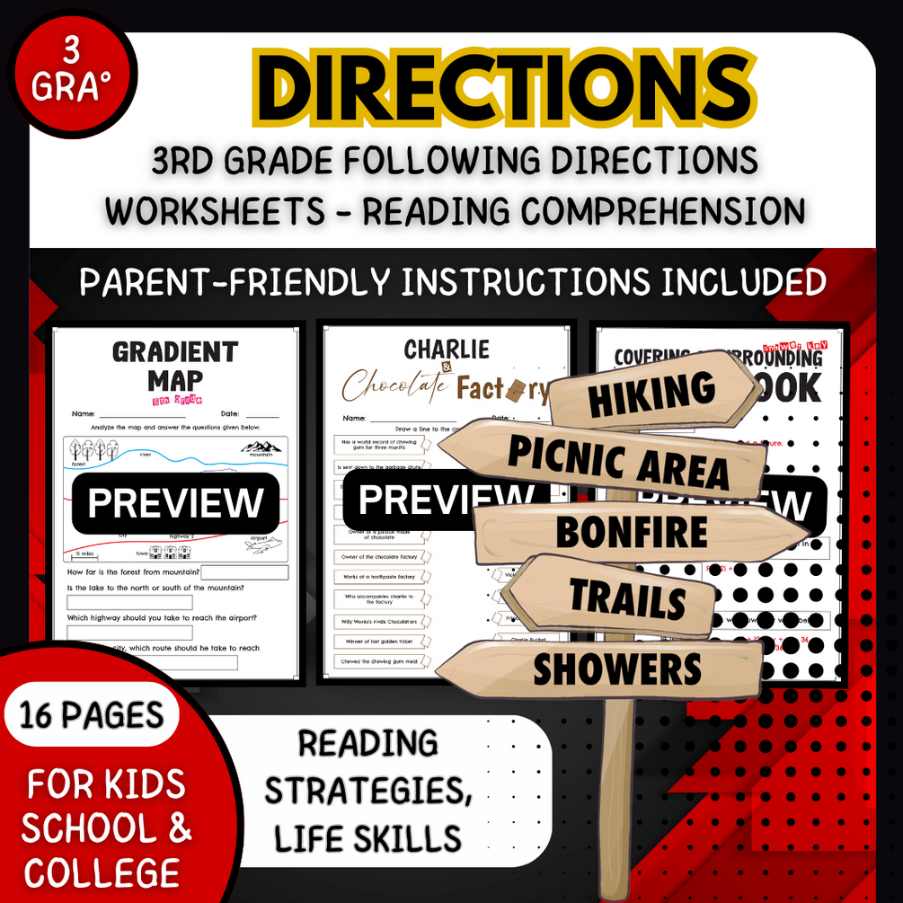 3rd Grade Following Directions Worksheets - Reading Comprehension ...
